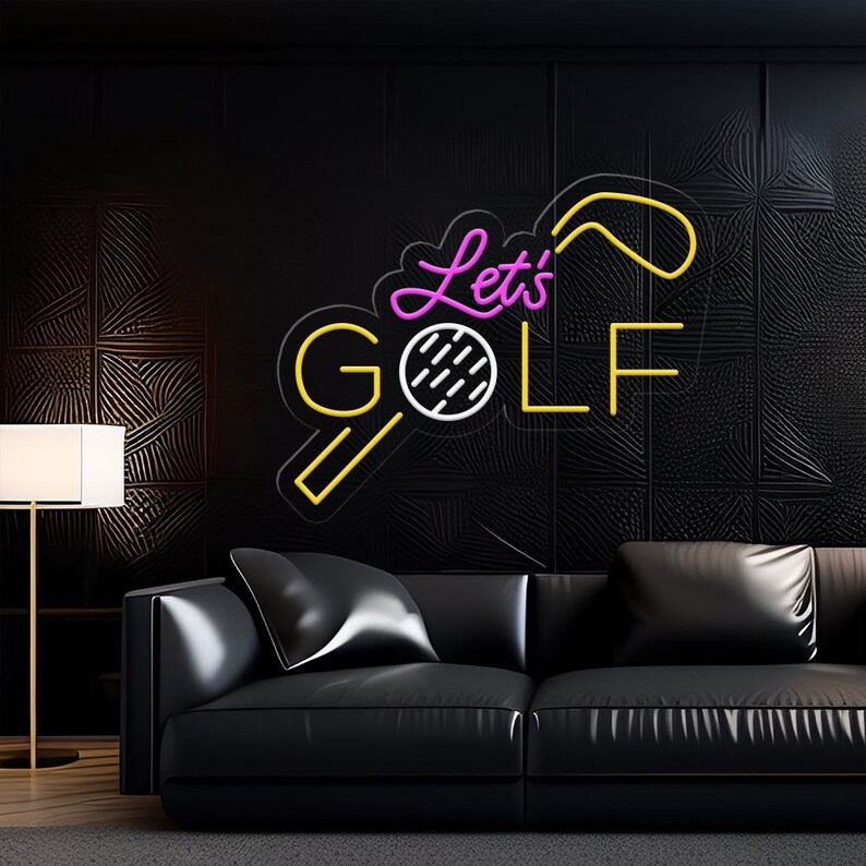 Let's Golf Neon Sign, Golf Neon Sign, Golf Shop Neon Sign,golf Course ...