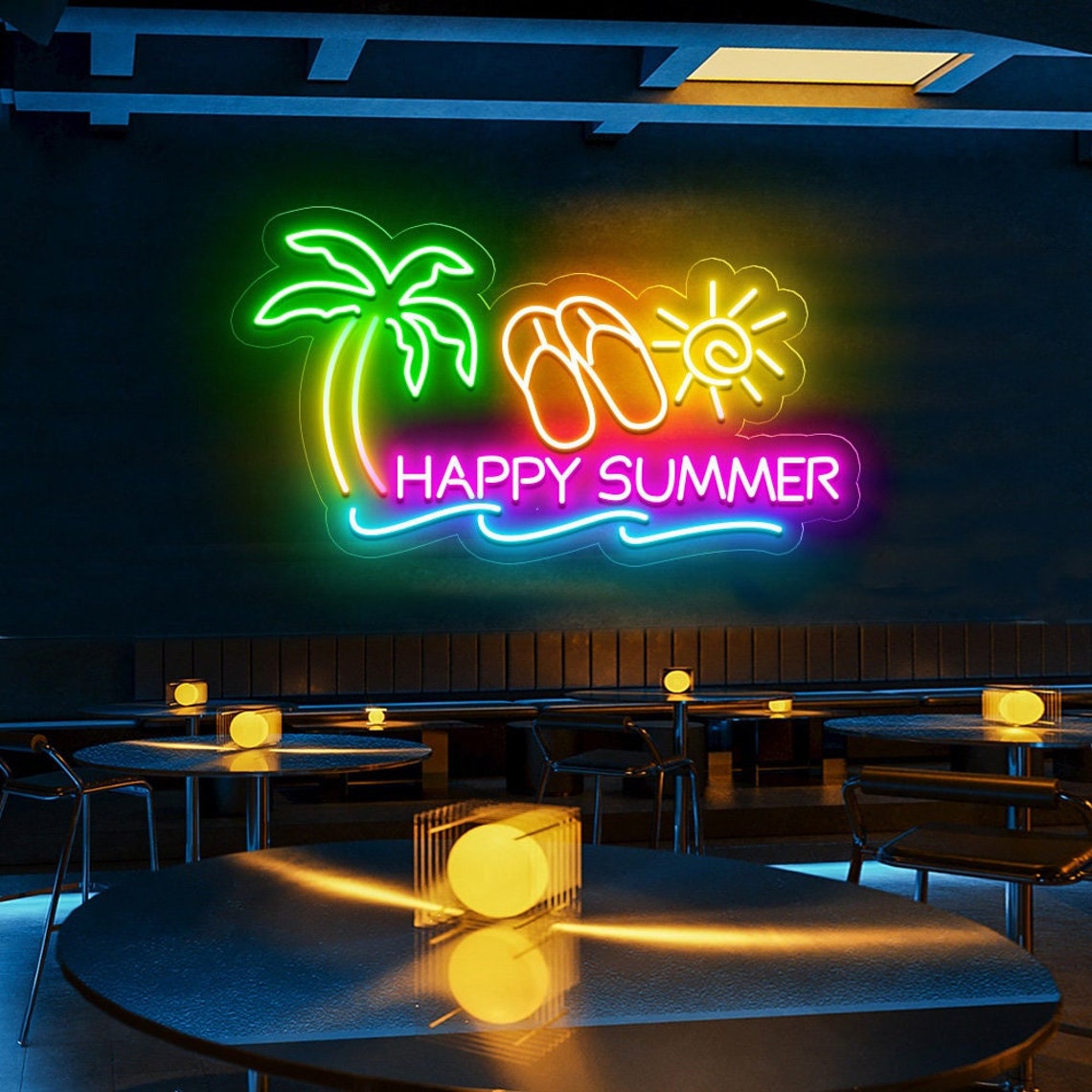 Let's Party Neon Sign, Festival Neon Sign, Pool Party Neon Sign, Bar ...