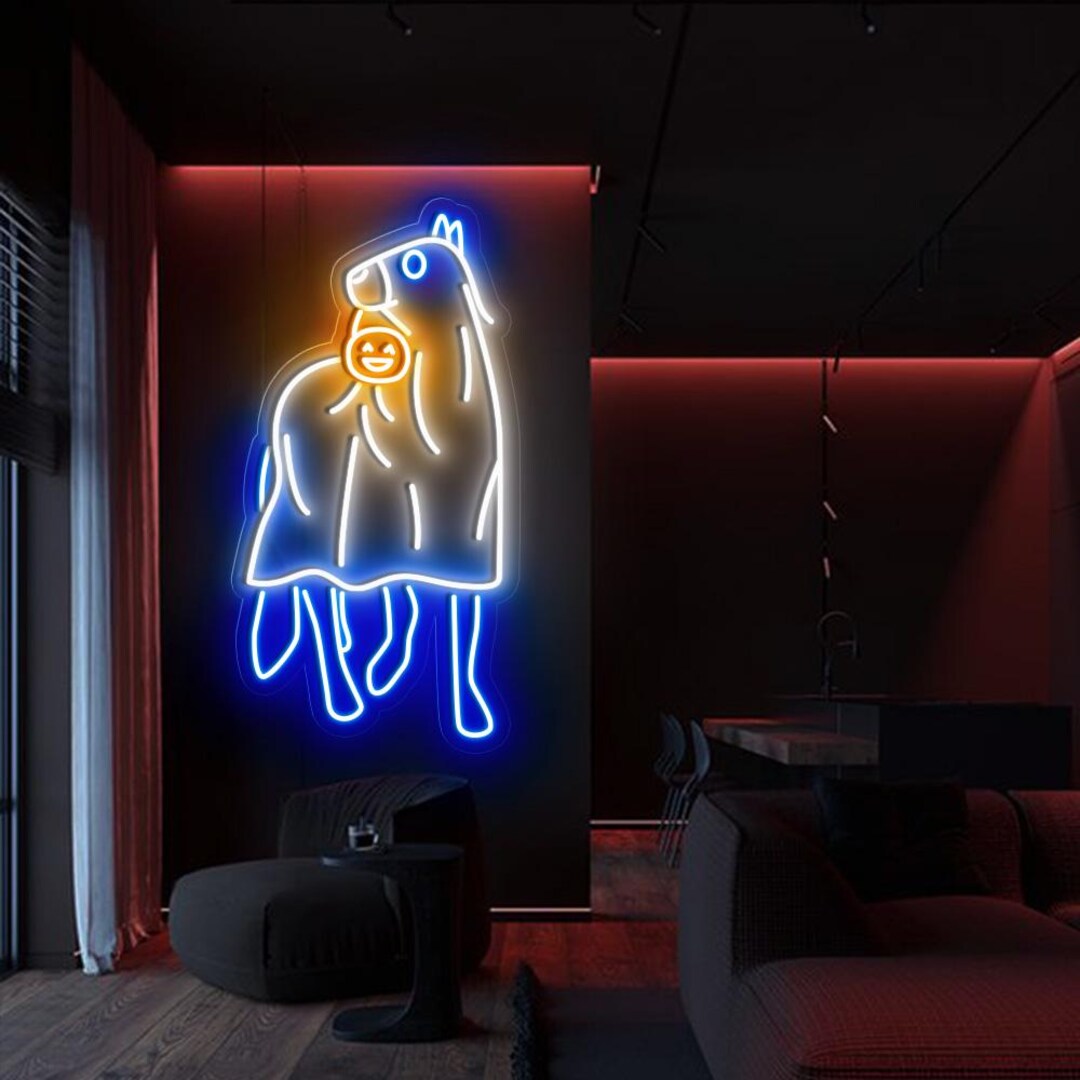 Horse Neon Sign,animals Led Sign,pony LED Neon Sign,halloween Horse Led ...