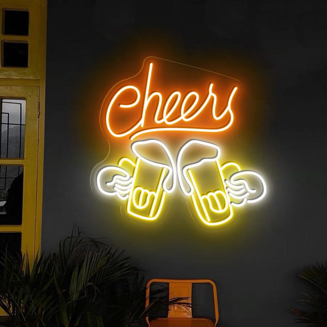 Cheer Neon,beer Neon Sign,bar Neon Sign,beer Decor,beer Lover Sign ...