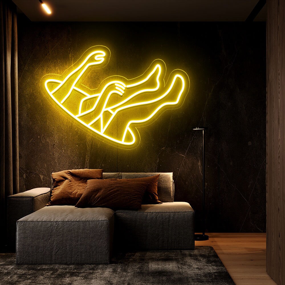 Fall Into A Hole Neon Sign, Falling Neon Sign, Upset Neon Sign ...