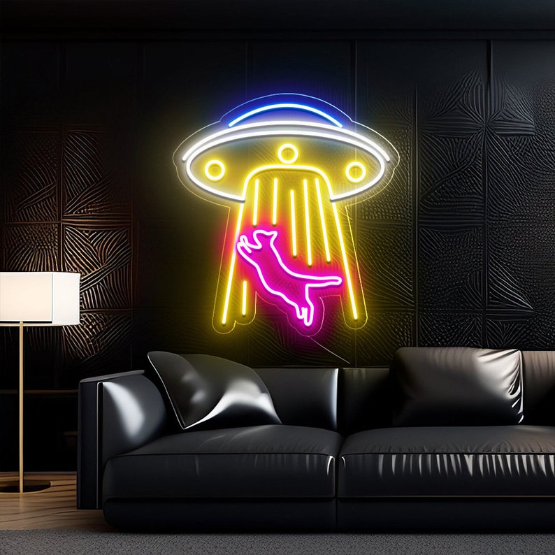 UFO Neon Led,astronaut/galaxy/space/sky Neon Sign,spaceship Neon Sign ...