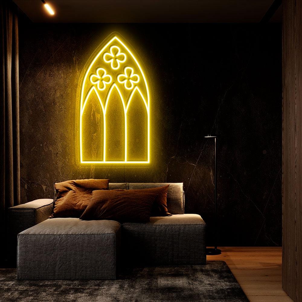 Praying Neon Sign,church Window Neon Sign,jesus Sign Neon Wall Decor ...