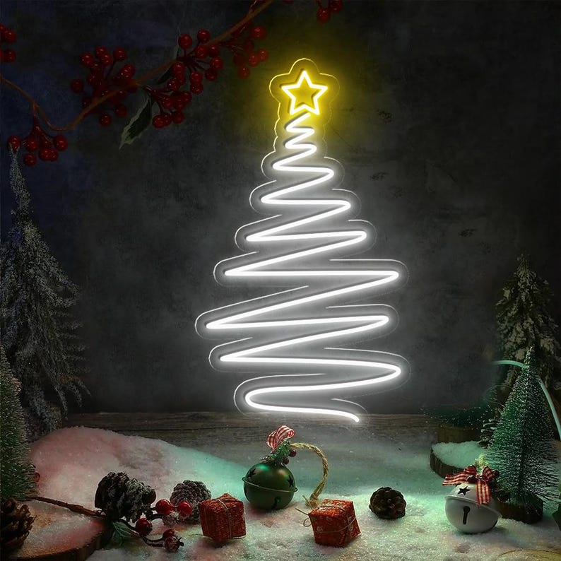 Pine Tree Neon Sign, Christmas Tree Neon Sign, Fake Christmas Tree LED ...