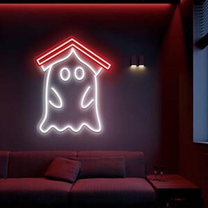 Ghost Book Neon Sign,ghost Nerd LED Sign,halloween Library Neon Sign ...