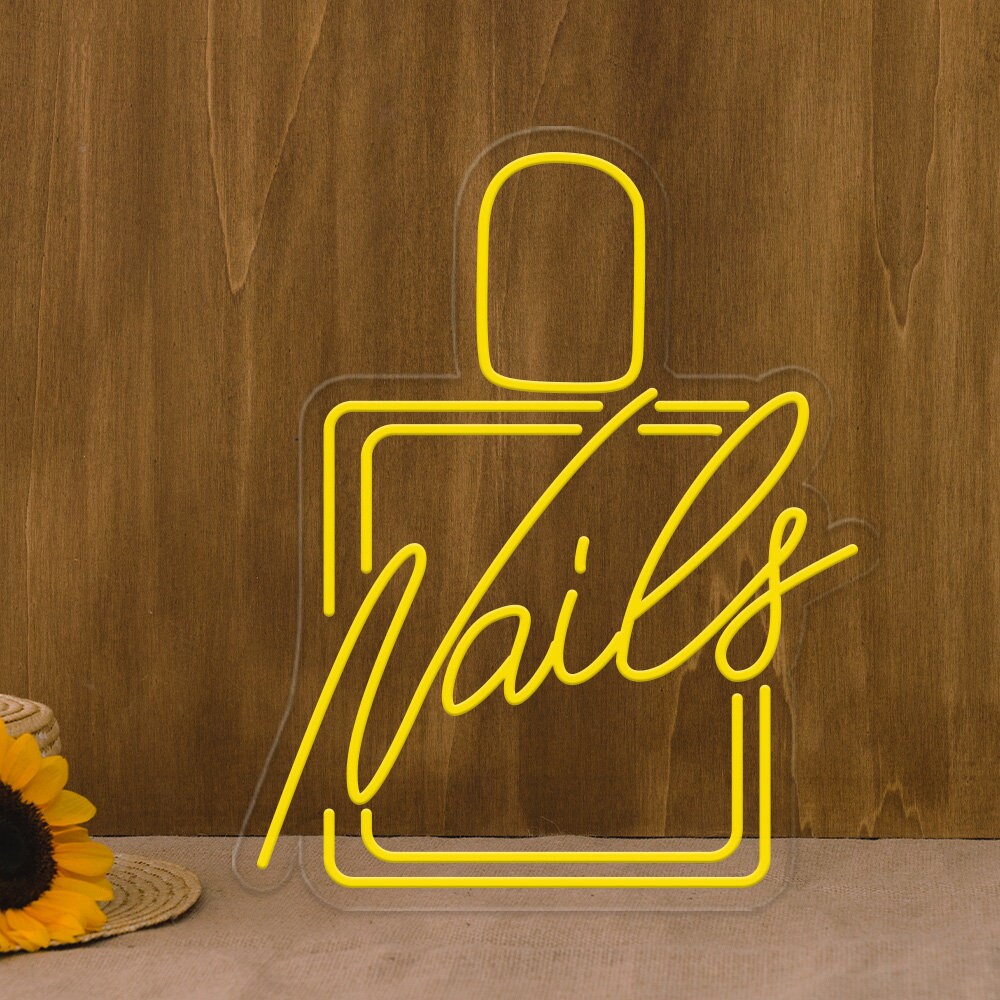Nail Polish LED Neon Sign,nail Neon Lights Wall,nail Custom Business ...