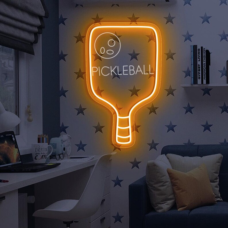 Pickle Ball Neon Sign, Pickleball Neon LED, Pickleball Paddles Neon ...