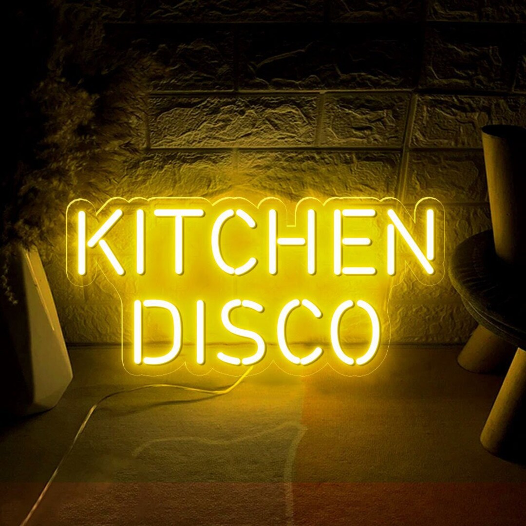 Kitchen Disco Neon Sign, Kitchen LED Art, Restaurant Light up Sign ...