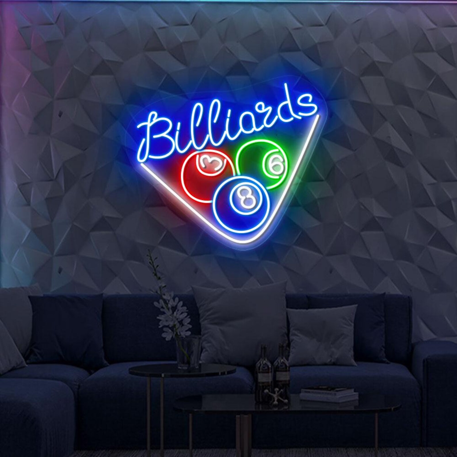 Billiard Neon Sign, Bia Neon Sign, Billiards Ball Neon Sign, Game Neon ...