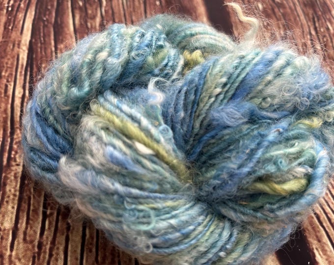 WATER Handspun Wool Yarn Coopworth Fleecespun 75yds 3.7oz 7wpi ...