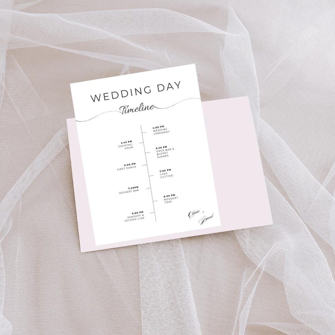 Custom Wedding Timeline Printable, Ceremony Schedule Canva Template - Etsy