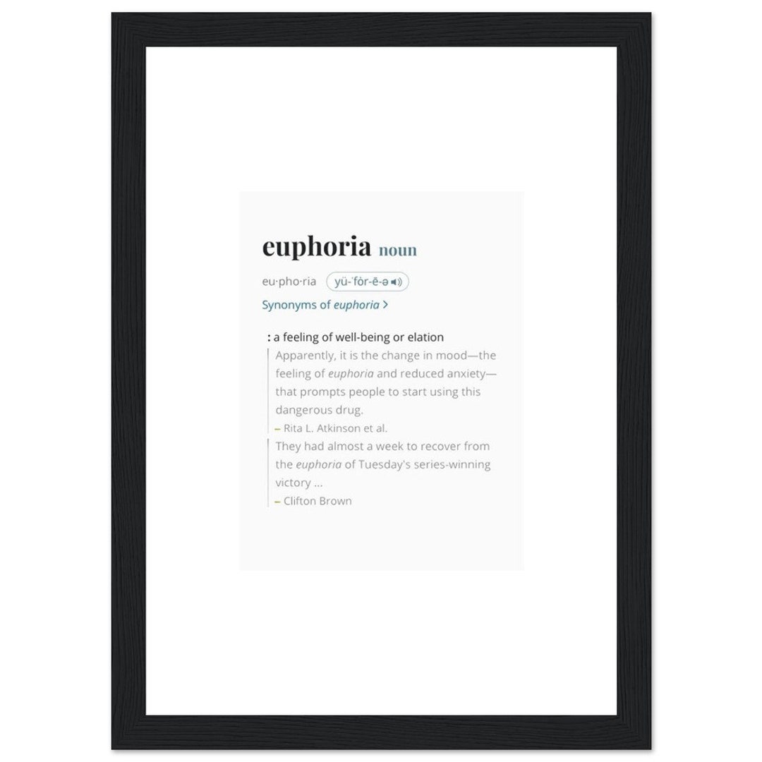 Kendrick Lamar Euphoria Definition Wall Art Decor Print Motivational ...