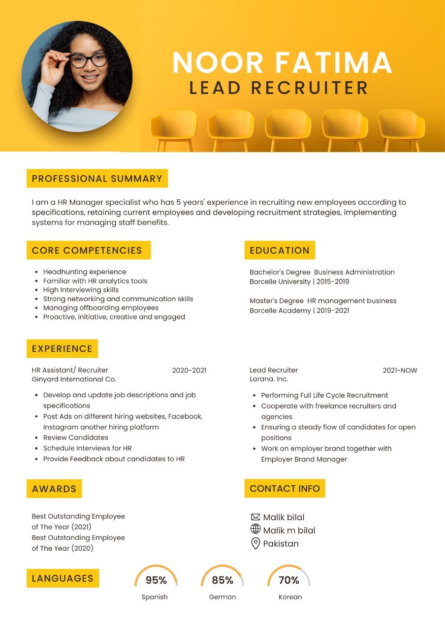 Customizable CV Template, Modern & Stylish Resume Layout, Great for Job ...