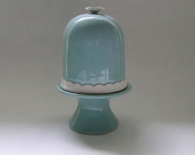 Cupcake Stand With Scallop Bell Jar - Etsy