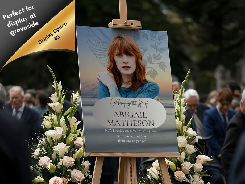 Celebration of Life Memorial Board Personalized Funeral Display Mom Dad ...