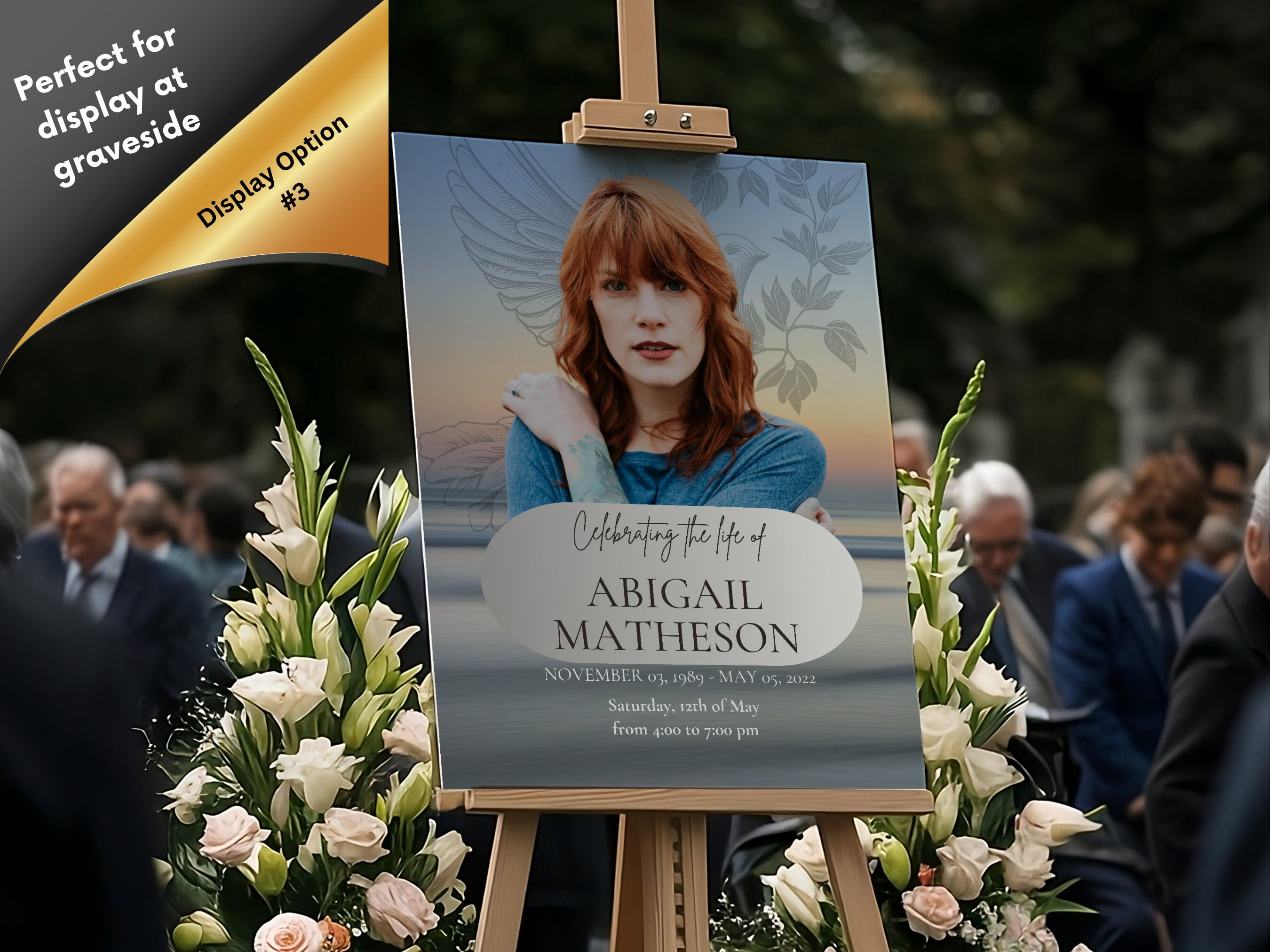 Celebration of Life Memorial Board Personalized Funeral Display Mom Dad ...