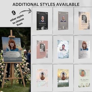 Celebration of Life Memorial Board Personalized Funeral Display Mom Dad ...