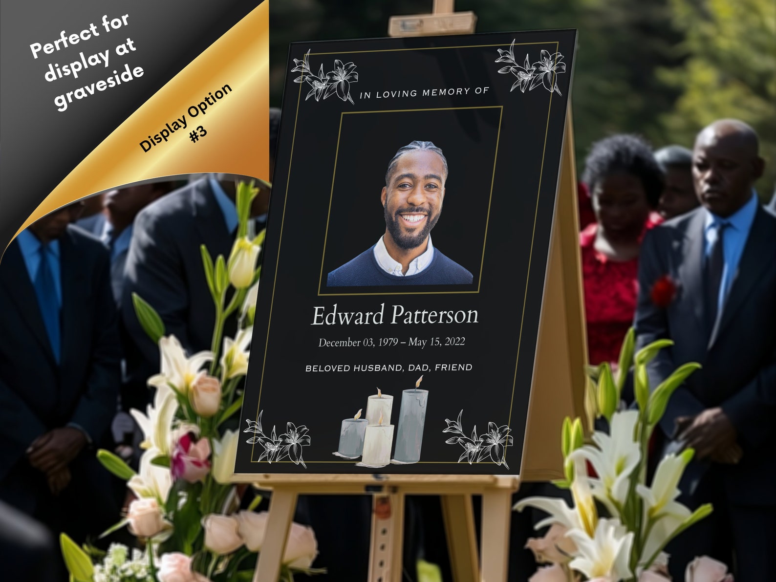 Celebration of Life Memorial Board Personalized Funeral Display Mom Dad ...