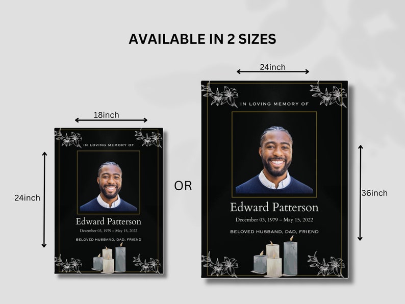 Celebration of Life Memorial Board Personalized Funeral Display Mom Dad ...