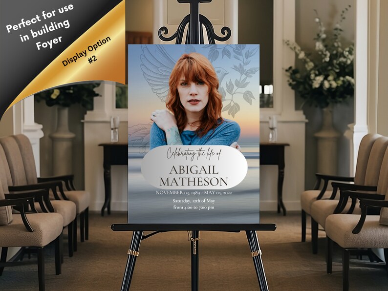 Celebration of Life Memorial Board Personalized Funeral Display Mom Dad ...