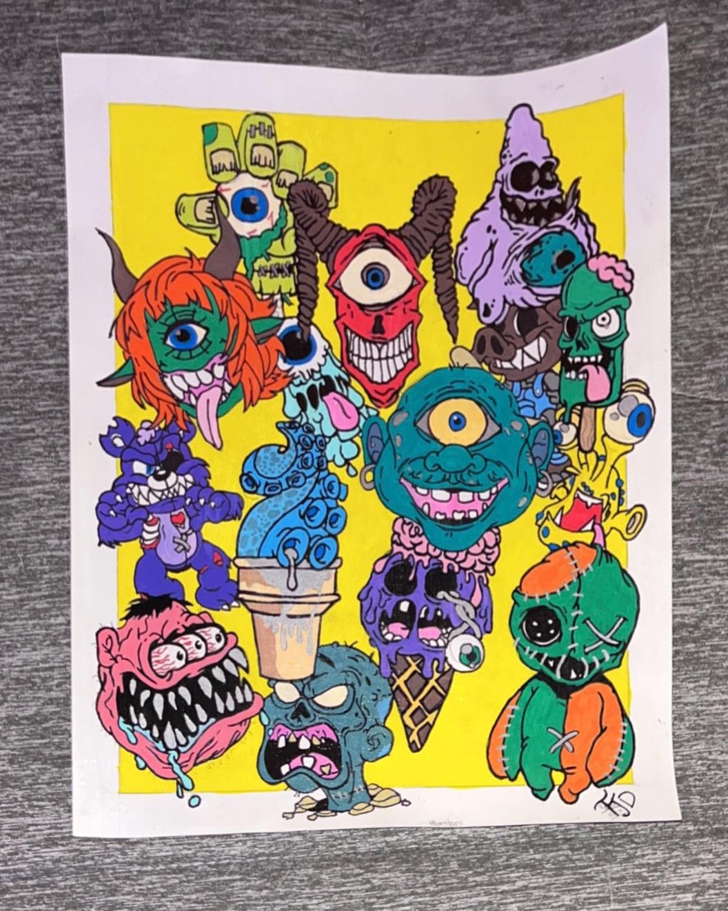Monster Original Collage Art Poster - Etsy