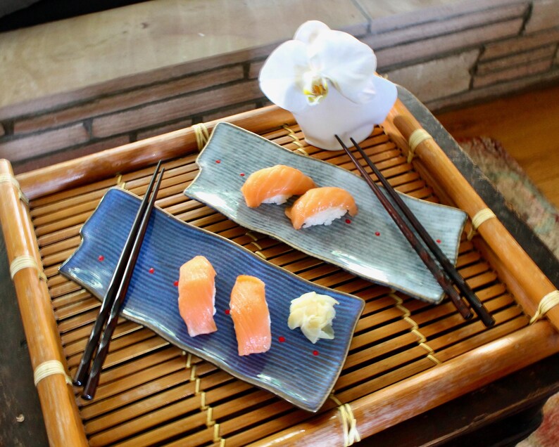 Handcrafted Artistic Ceramic Sushi Plates - Various Colors and Sizes - Etsy