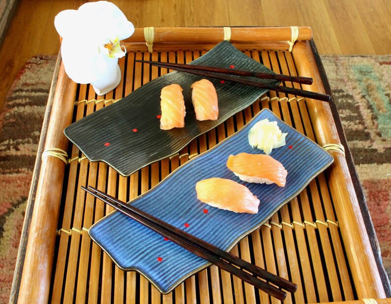 Handcrafted Artistic Ceramic Sushi Plates - Various Colors and Sizes - Etsy