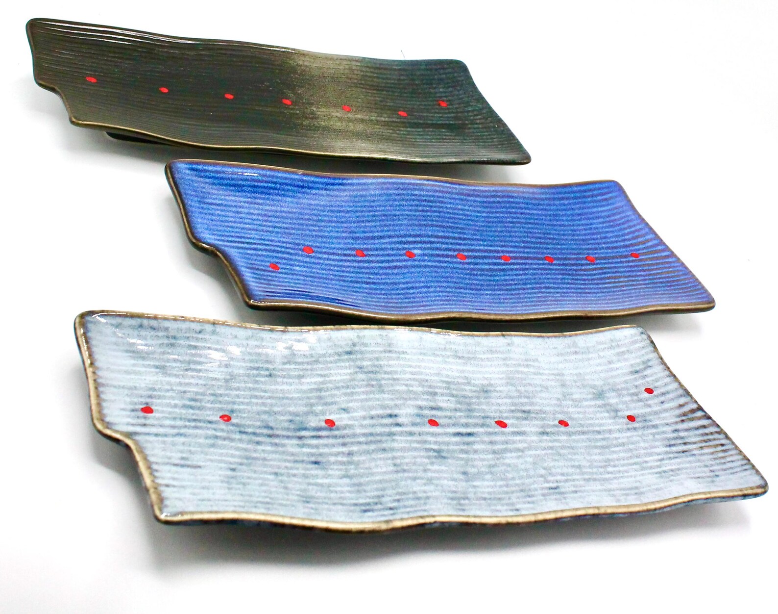 Handcrafted Artistic Ceramic Sushi Plates - Various Colors and Sizes - Etsy