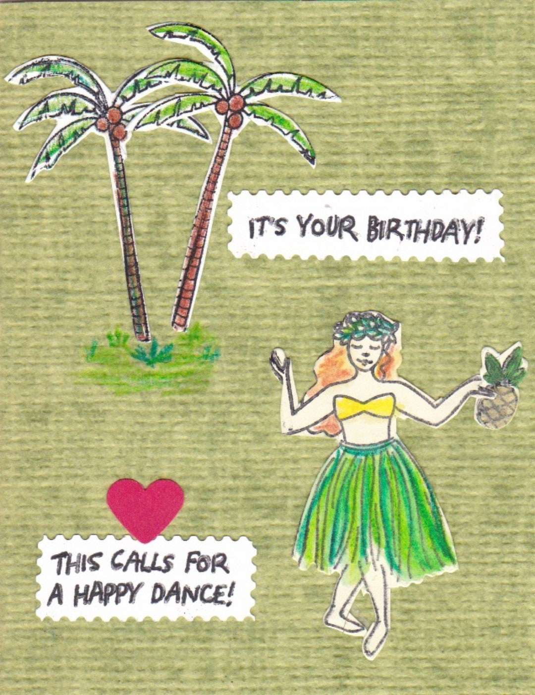 Birthday, Hawaiian, Happy Dance, Greeting Card - Etsy