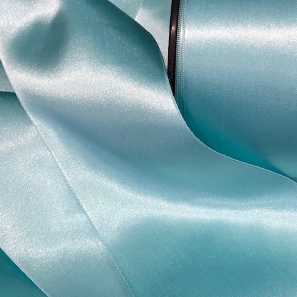 Aqua Satin Ribbon - Etsy