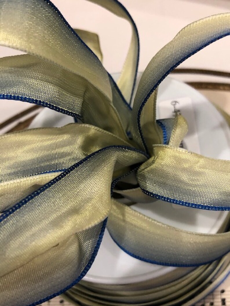 Yellow to Blue Ombre, Wired Ribbon, 3 Yds - Etsy