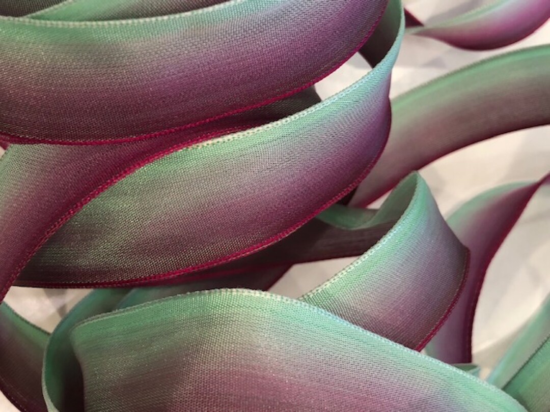 Ombre, Ribbon, Green, Purple, Ombre, Wired Ribbon - Etsy