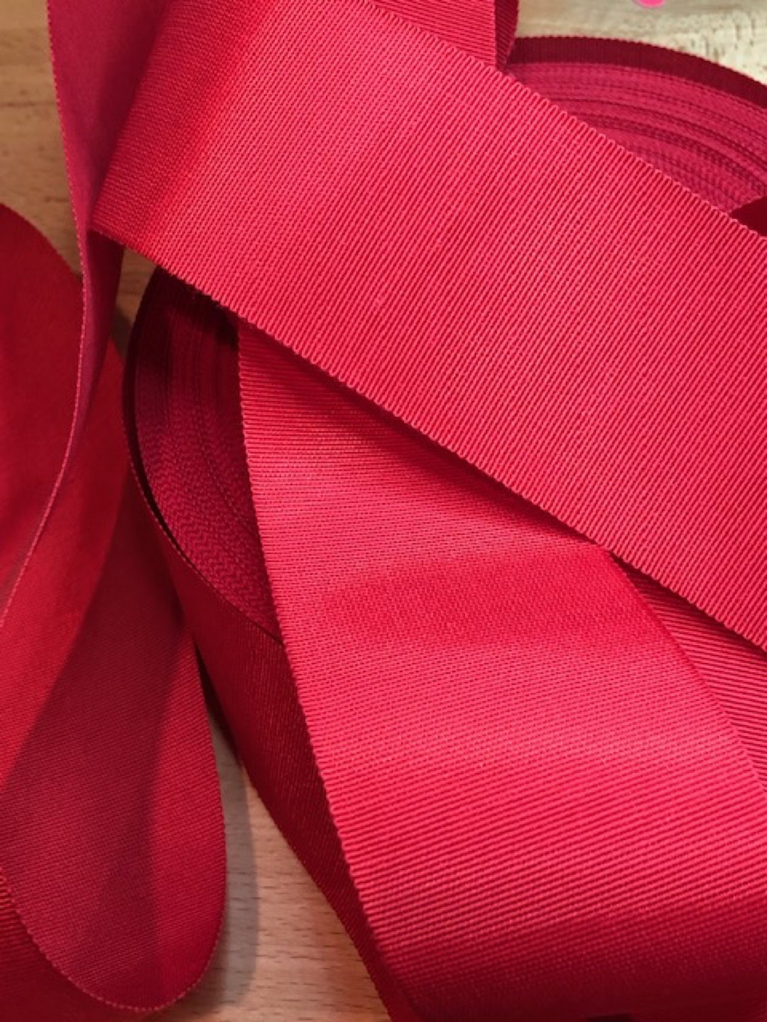 Vintage, Red, Cotton/rayon, Grosgrain, Ribbon, 5 Yds - Etsy