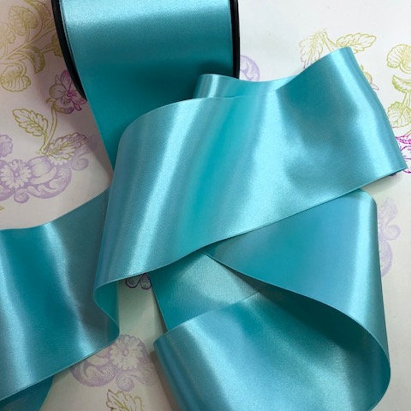 Aqua Satin Ribbon - Etsy