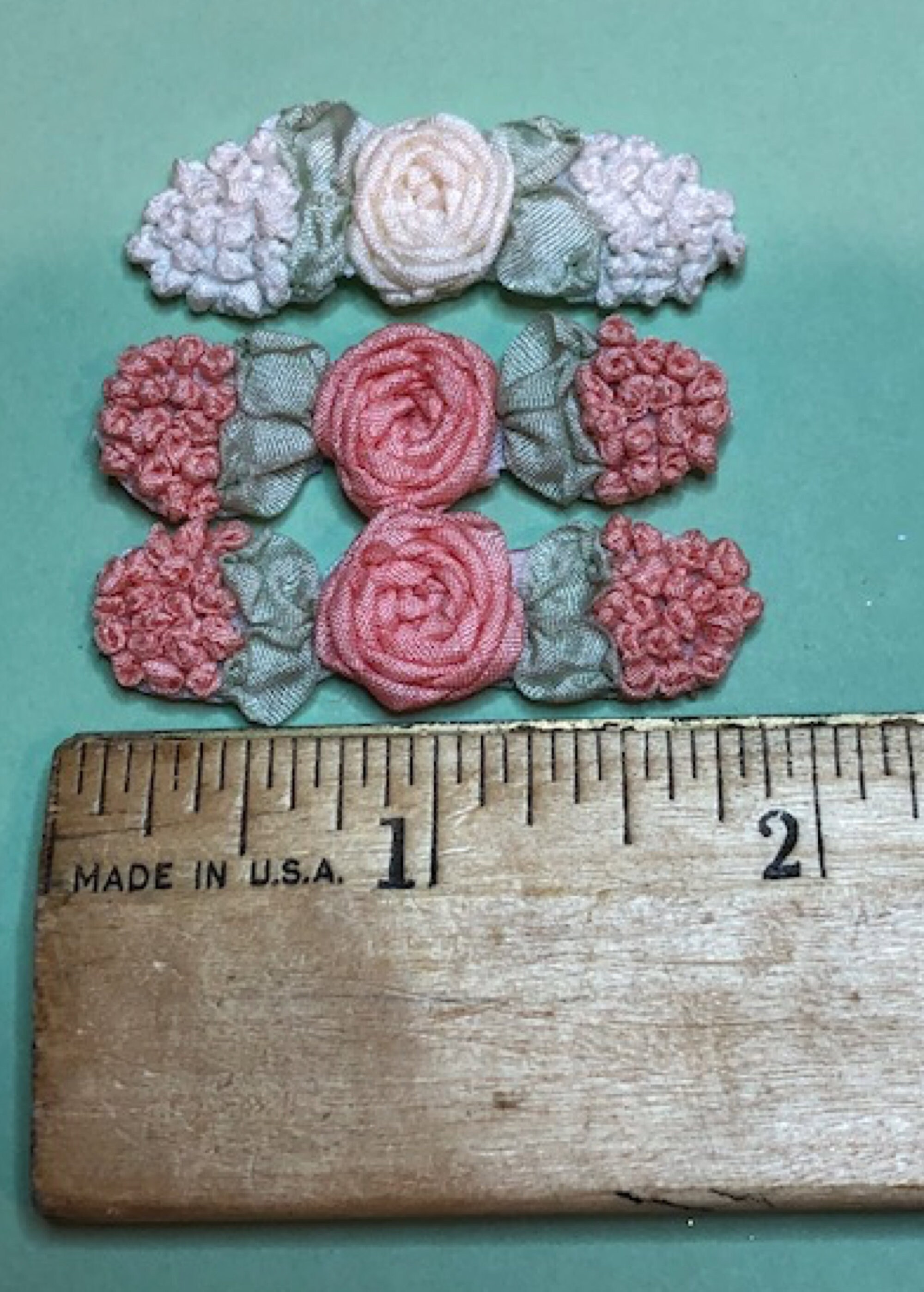 Handmade, Silk, Ribbon, Flowers, Applique, Vintage - Etsy