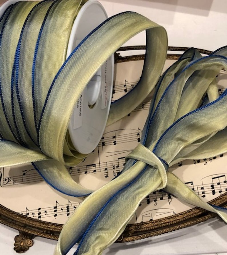 Yellow to Blue Ombre, Wired Ribbon, 3 Yds - Etsy