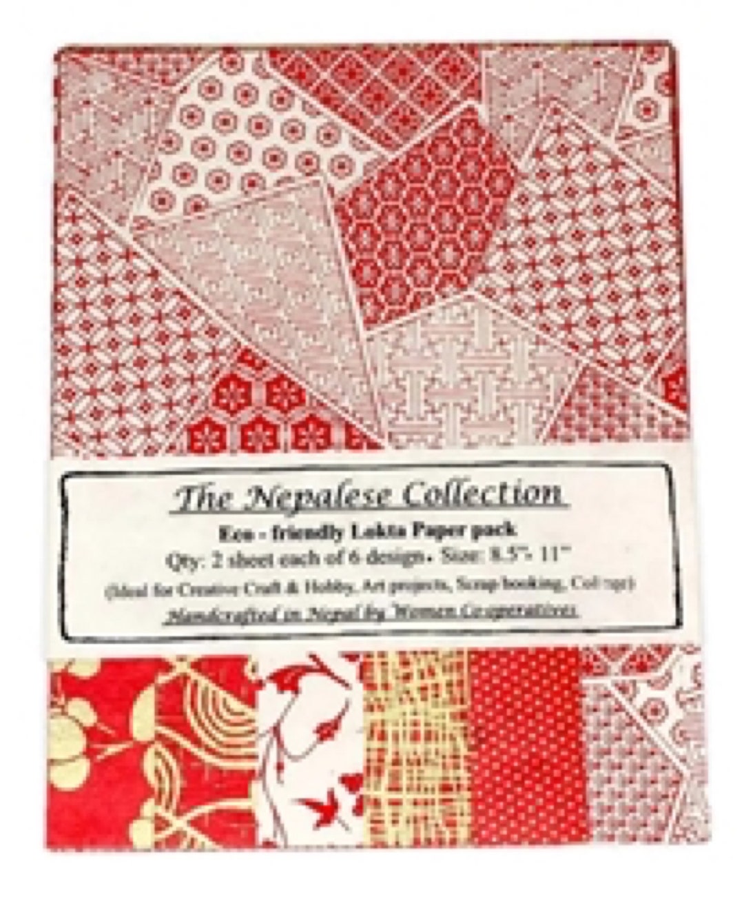 Red, Gold, Handmade, Paper, Craft Pack - Etsy