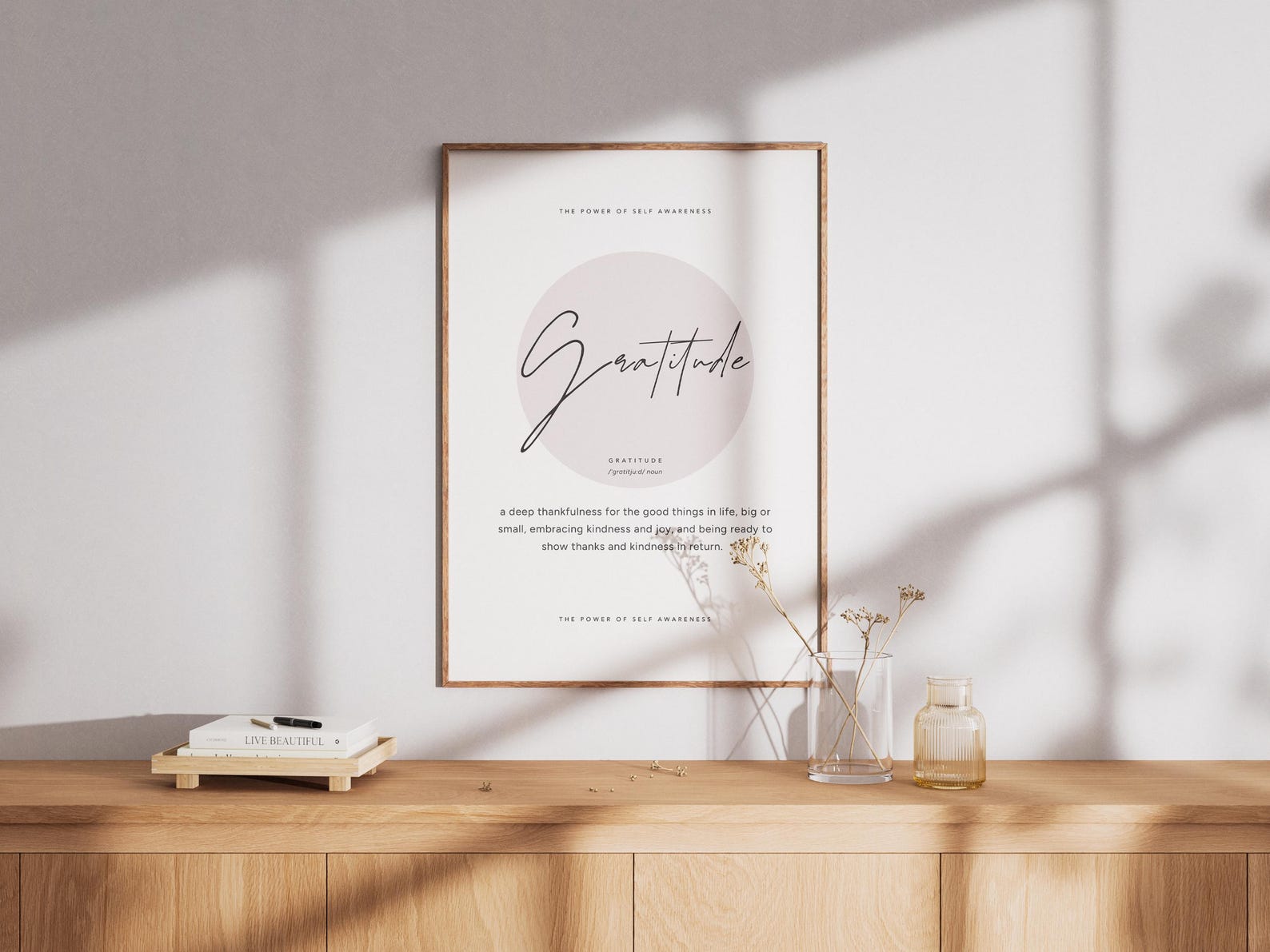Gratitude - Definition | Self Awareness, Minimalistic Poster, Digital ...