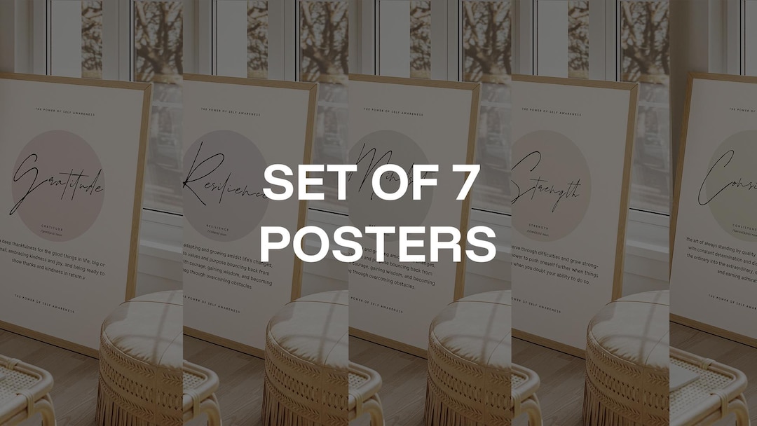 Minimalist Inspirational Poster Set – Digital Download, Motivational ...