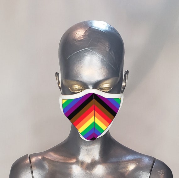 LGBTQIA Inclusive Flag Jersey Face Mask - Etsy