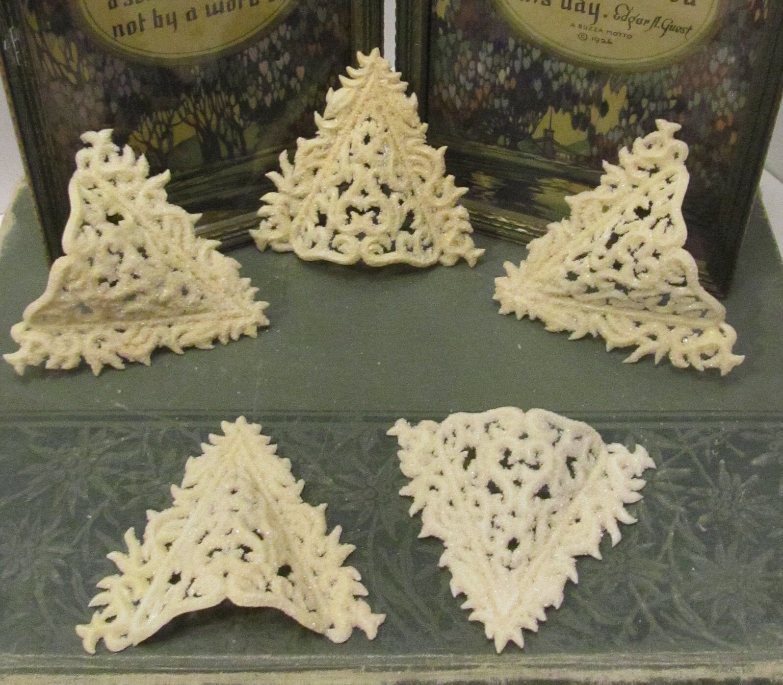 Vintage 1950s Church Sugared Wedding Cake Decorations Sugar House ...