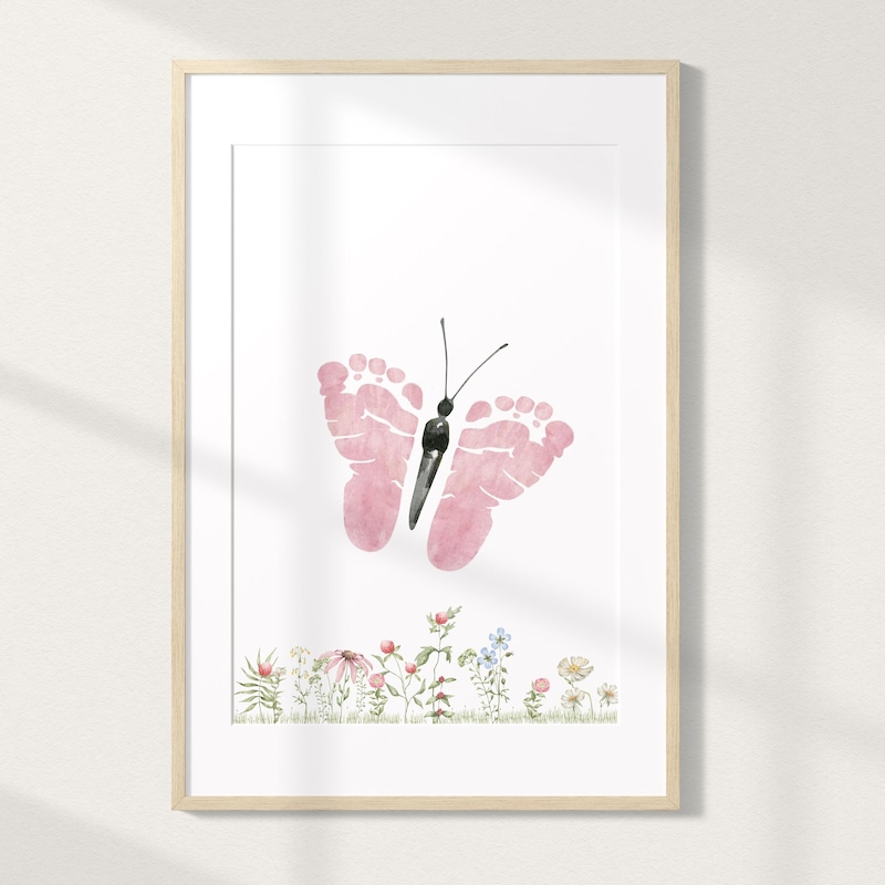 Spring Footprint Art - Etsy