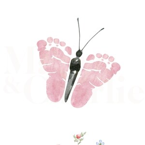 Butterfly Footprint Craft Summer Craft Baby & Kids' Footprint Keepsake ...