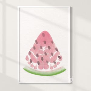 Watermelon Footprint Craft | One in a Melon | Baby & Kids' Handprint ...