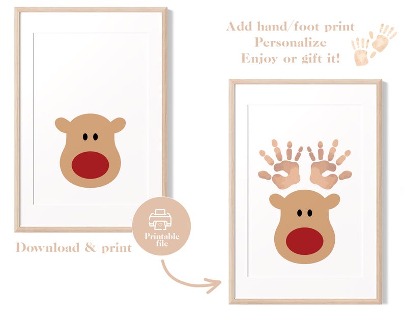 Reindeer Holidays Handprint Craft Christmas Craft Baby & Kids ...