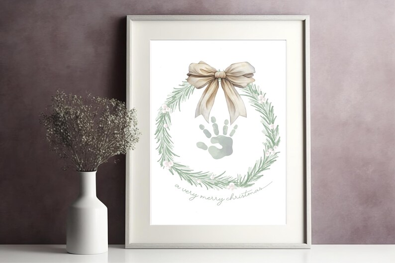 Holiday Wreath Handprint Footprint Craft | Baby & Kids' Christmas ...