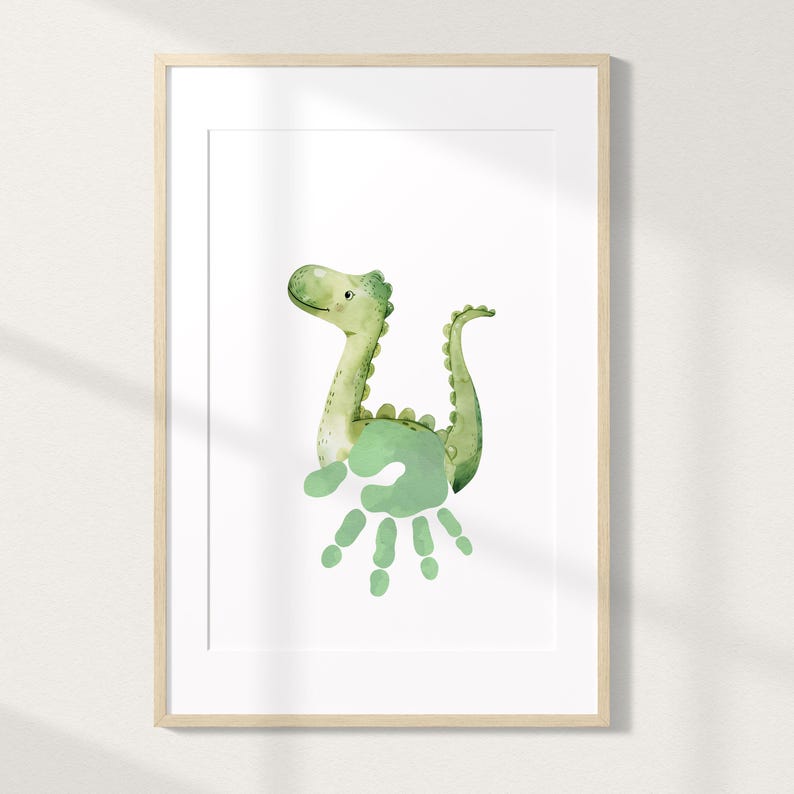 Dinosaur Handprint Craft | Baby & Kids' Handprint Keepsake | Printable ...