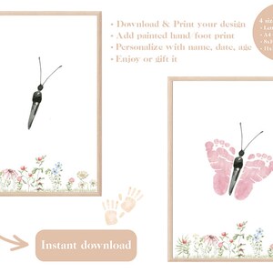 Butterfly Footprint Craft Summer Craft Baby & Kids' Footprint Keepsake ...