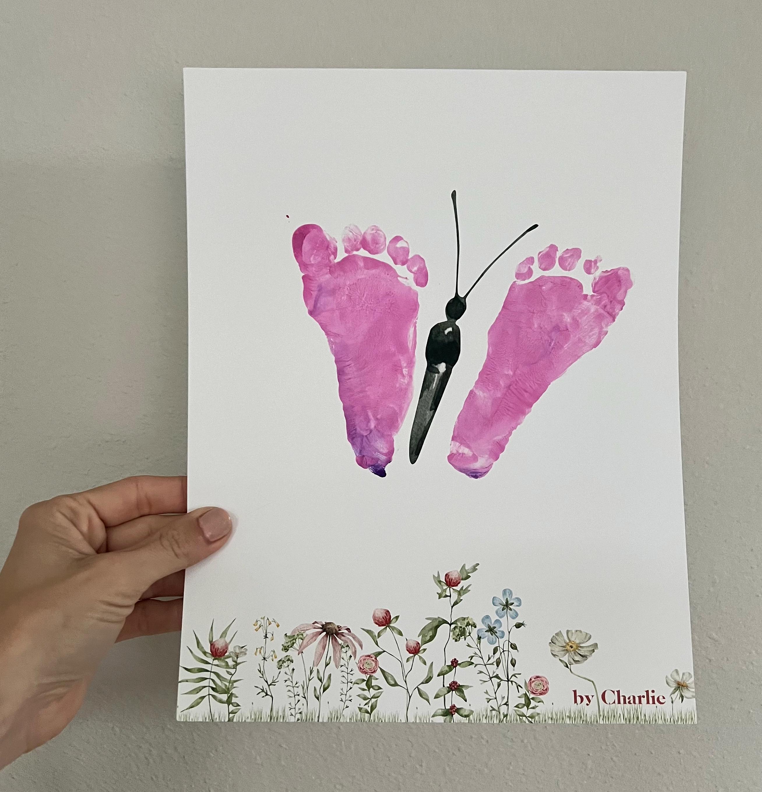 Butterfly Footprint Art: Baby Keepsake Craft (printable) - Etsy