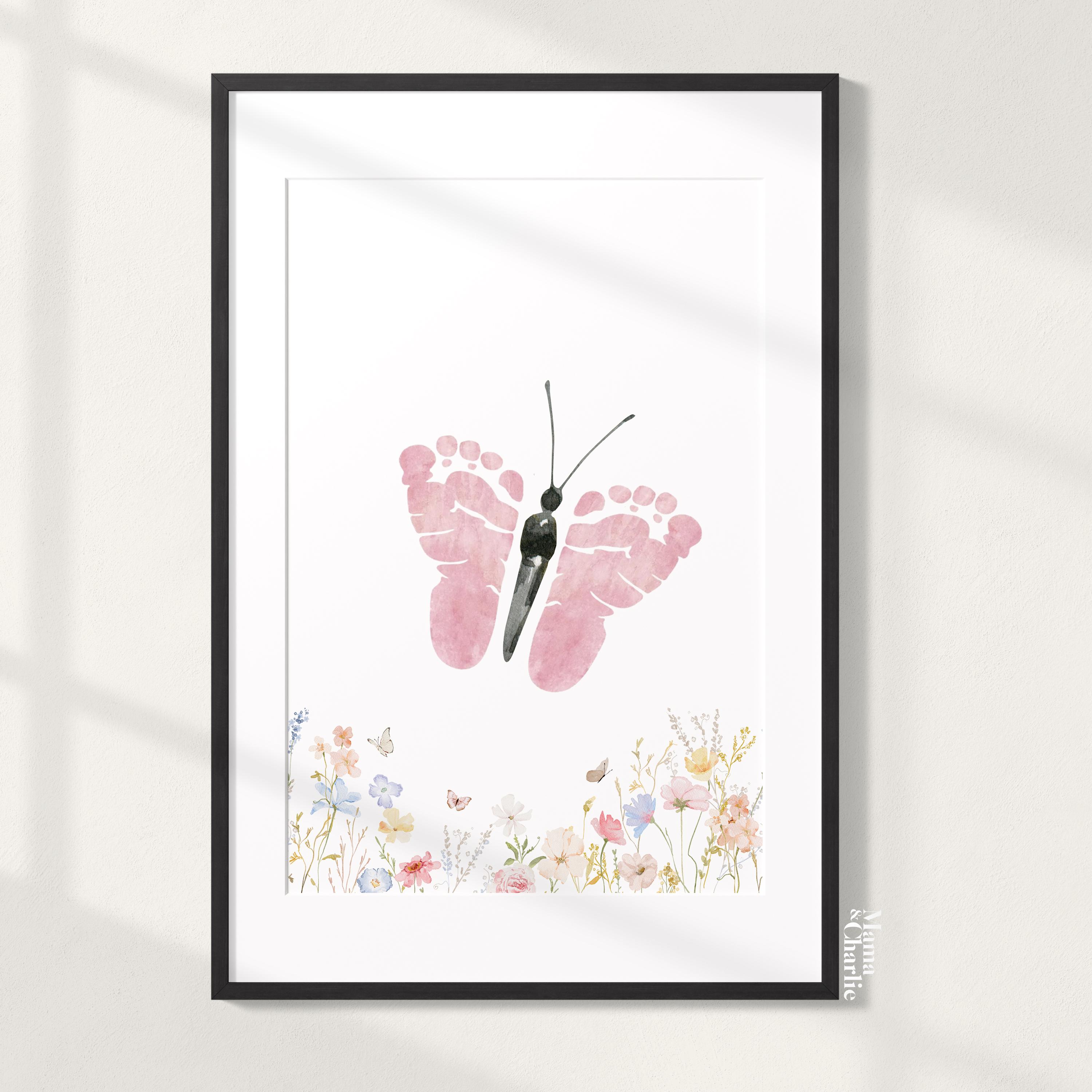 Butterfly Footprint Art: Baby Keepsake Craft (printable) - Etsy